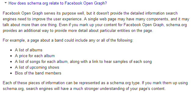 Facebook Open Graph Vs. Schema.org